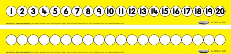 TEACHER'S 1-20 NUMBER TRACK (FOLDING/YELLOW) » Autopress Education