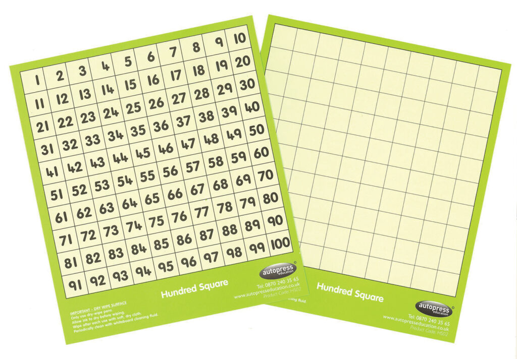 TEACHER'S HUNDRED SQUARE » Autopress Education