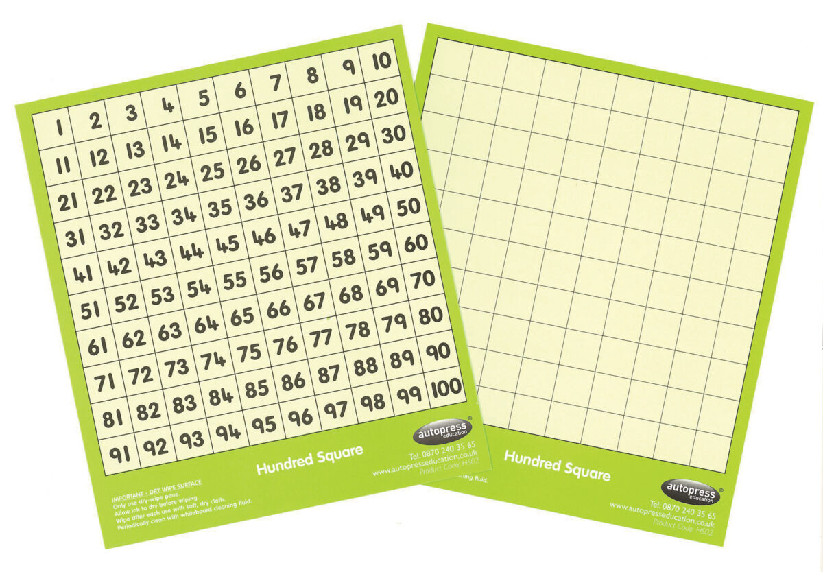 TEACHER'S HUNDRED SQUARE » Autopress Education