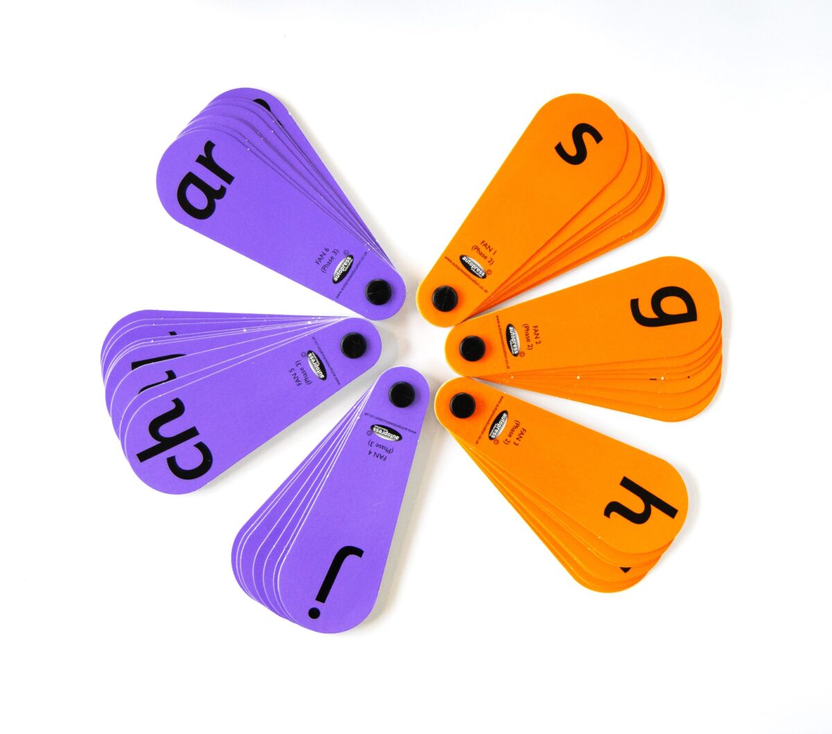 PHASE 2 & 3 SYNTHETIC PHONIC FANS (SET OF 6) » Autopress Education