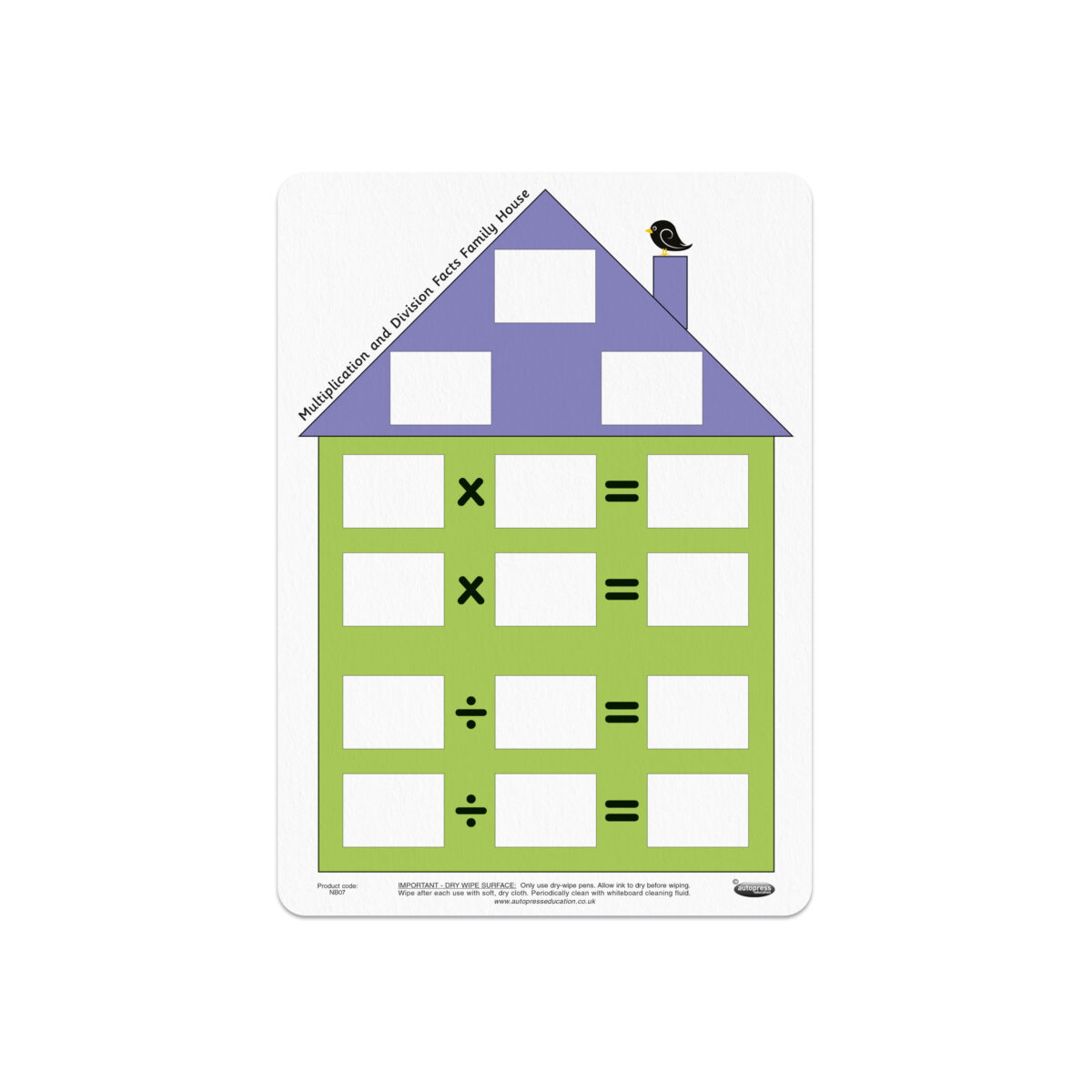 NUMBER FACTS HOUSE - MULTIPLICATION & DIVISION (MEDIUM) » Autopress ...