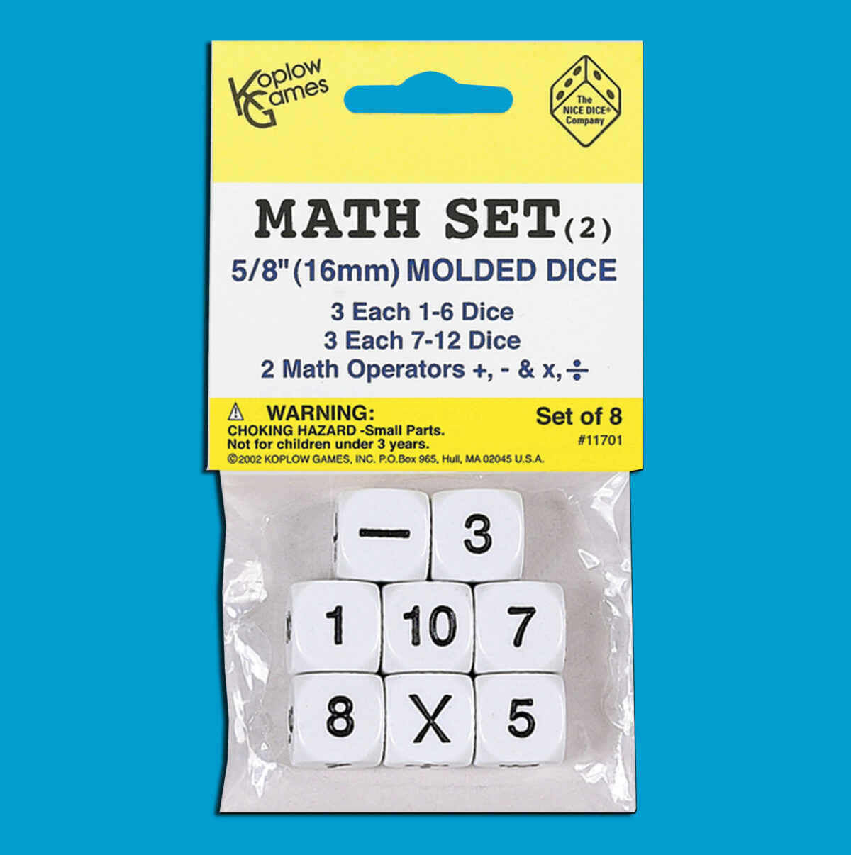 PACK OF 8 MATHS DICE » Autopress Education