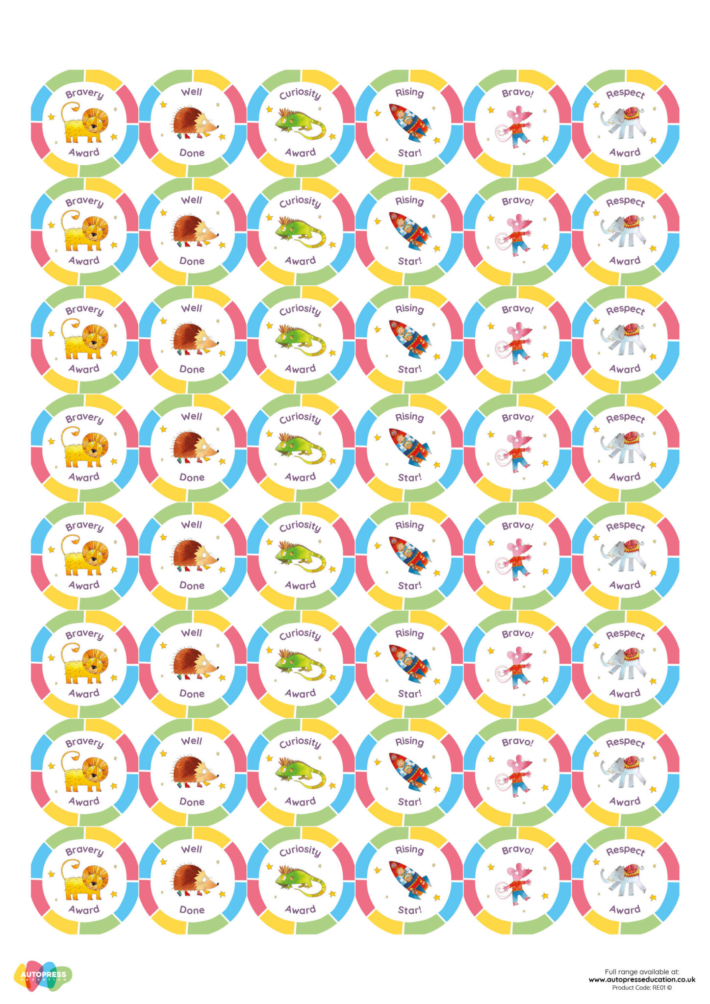 Young Learners Reward Stickers » Autopress Education