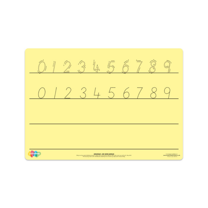 Yellow Tinted Number Formation Mat » Autopress Education